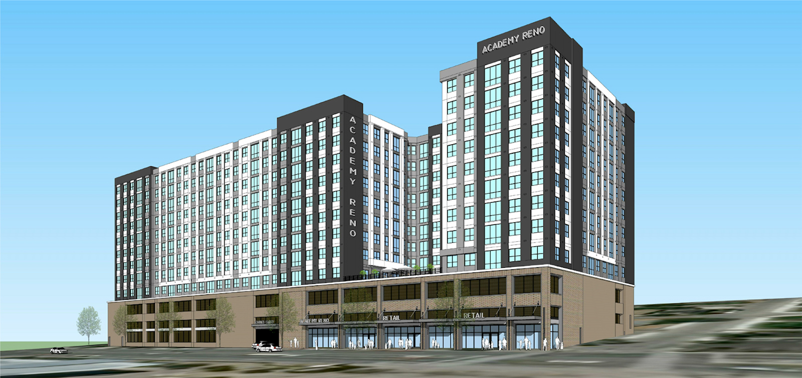 Construction begins on 12-story student housing development near UNR ...