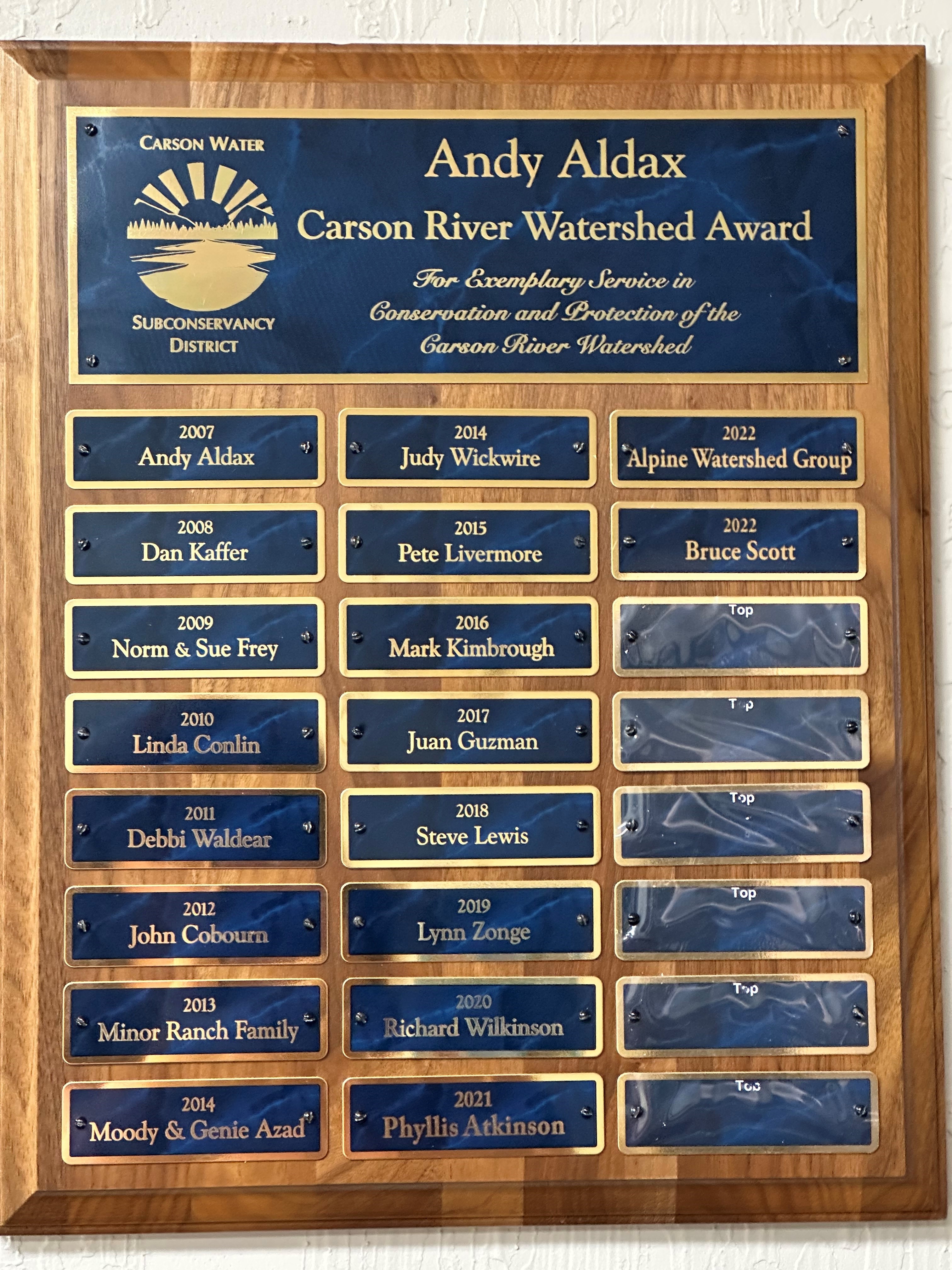 Nominations for Aldax watershed award due Nov. 18 | Carson City’s ...