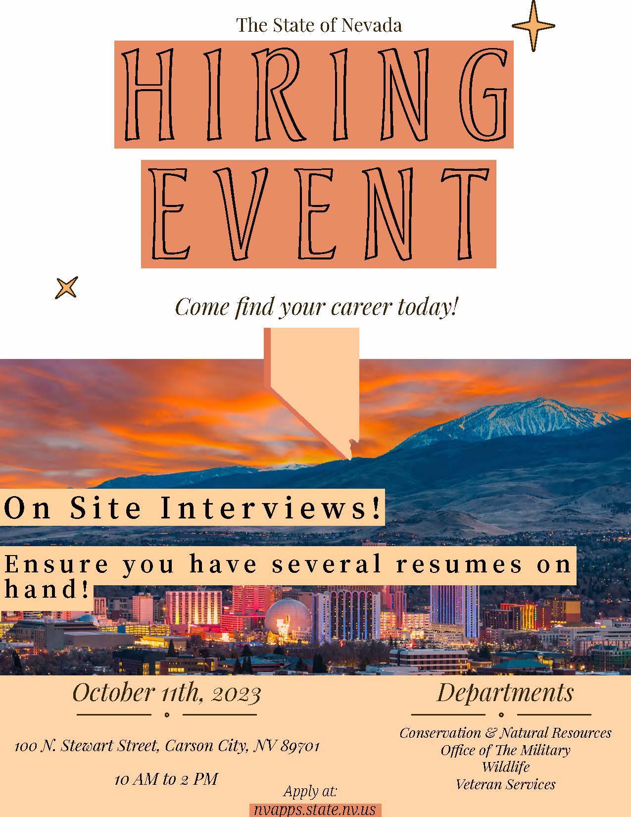 State sets 4 hiring events in Carson City | Carson City’s Trusted News ...