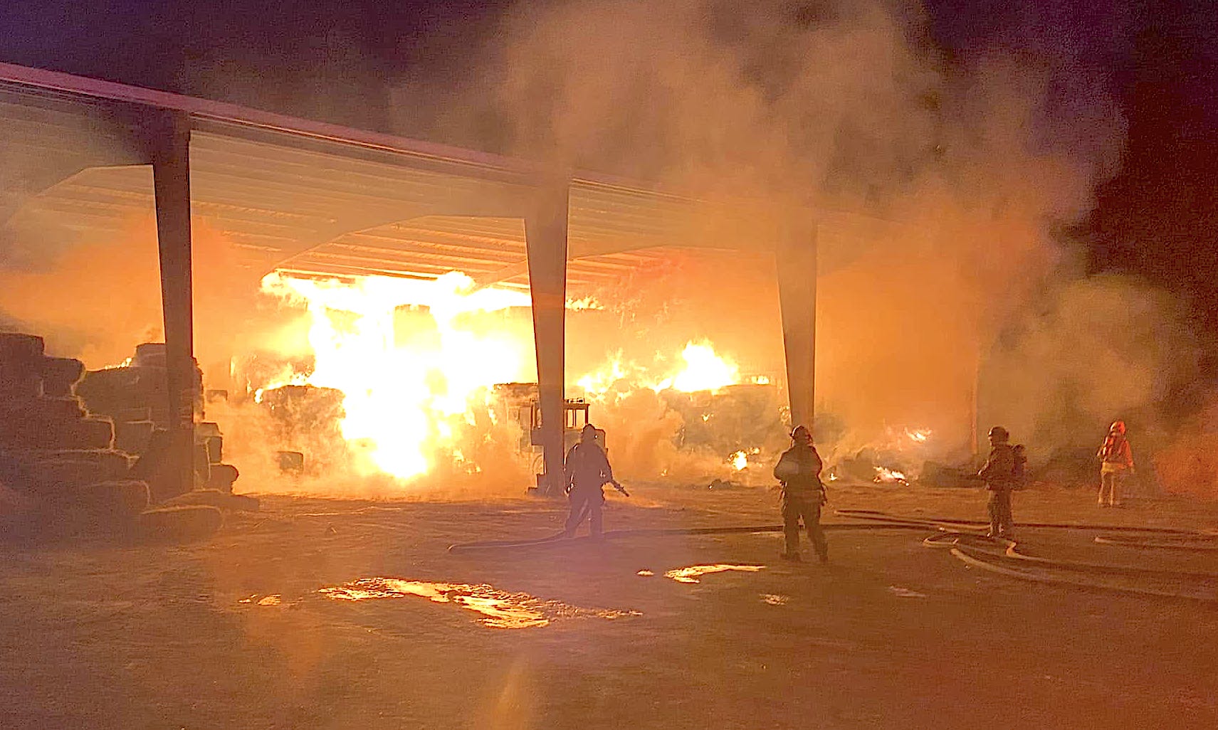 More than 200 tons of hay lost in Monday's barn fire | Serving Minden ...