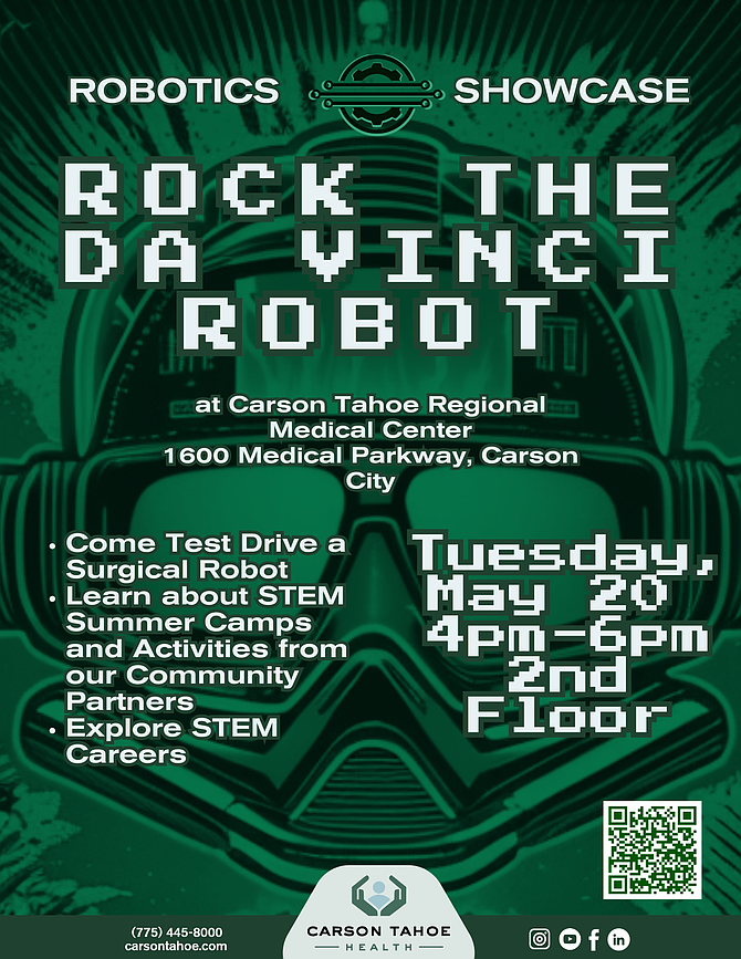 Carson Tahoe Health to host robotics showcase Tuesday | Carson City’s ...
