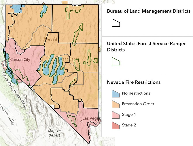 Fire restrictions issued for state and federal lands | Carson City’s ...