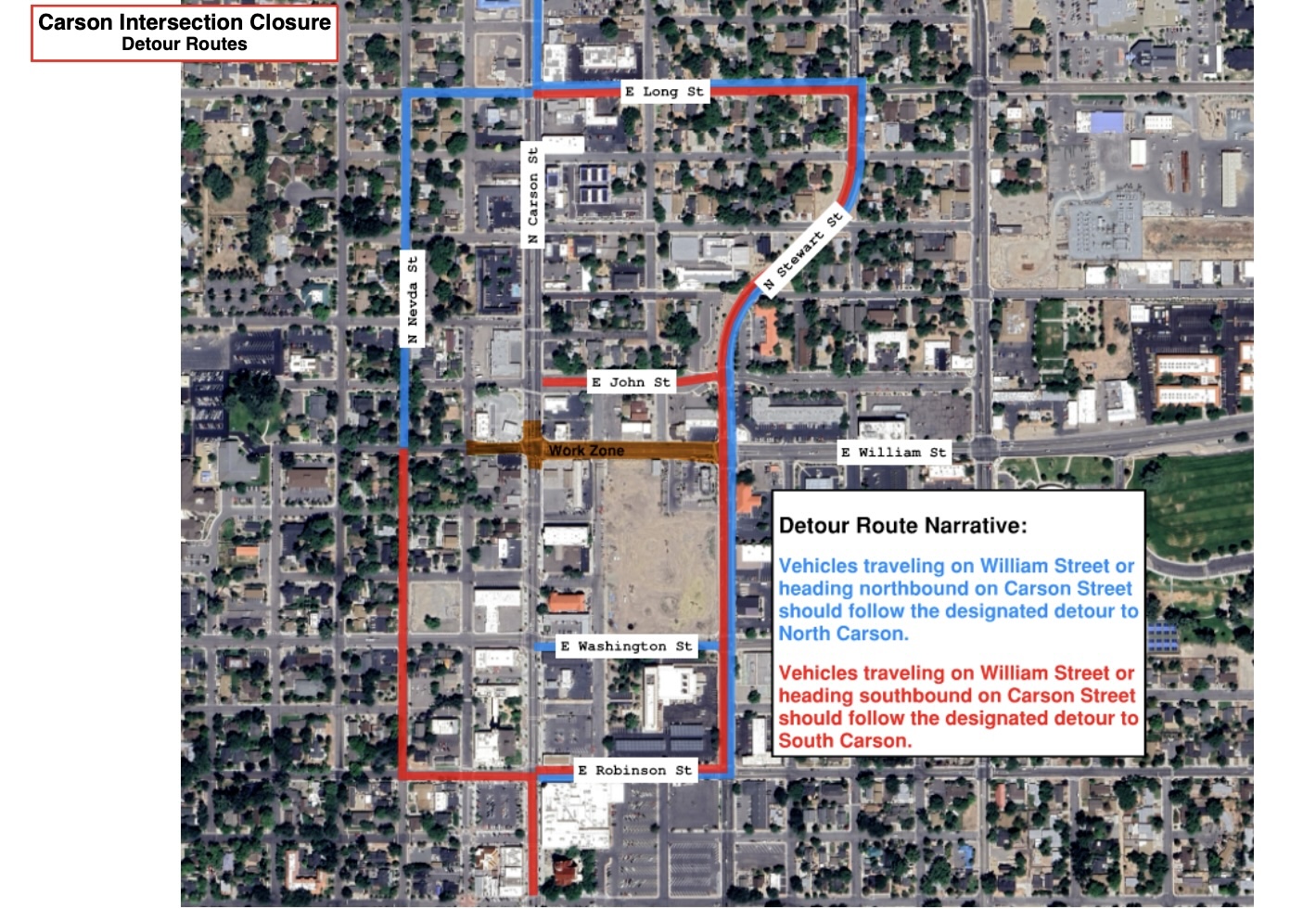 Carson Street at William to close starting Monday | Carson City’s ...