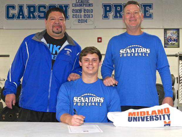 Carson High’s Connor Chech signs with Midland University in Nebraska ...